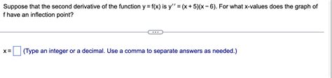 Solved Suppose That The Second Derivative Of The Function Y