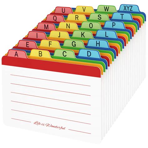 Free Printable Alphabetical Index Cards Pdf Download Free Printable