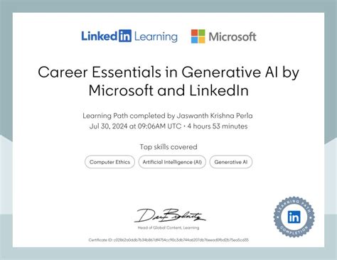 jaswanth krishna perla on linkedin certificate of completion