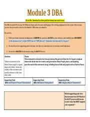 Module DBA Assignment Docx Module DBA Go To File Download As Then Pick The Format You Want