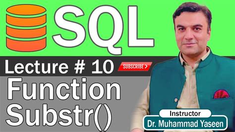 Sql Function Substr Youtube