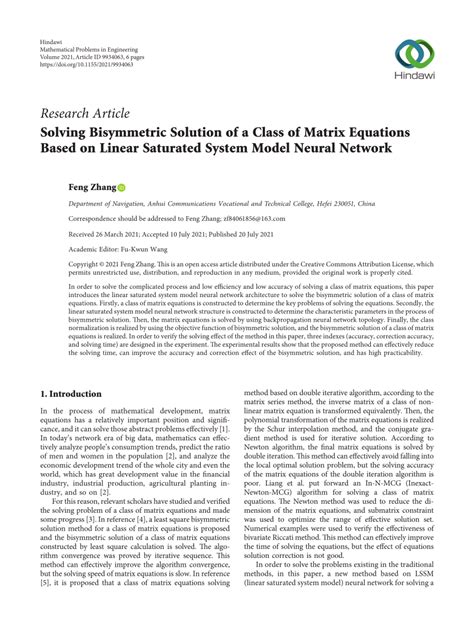 pdf solving bisymmetric solution of a class of matrix equations based