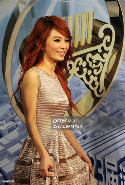 Taiwans Pop Music Singer Hebe Tien Poses For Photographs Upon Her