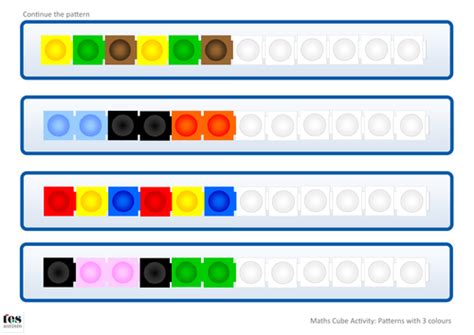 Copy The Maths Cube Patterns 3 Colour By Uk Teaching Resources Tes