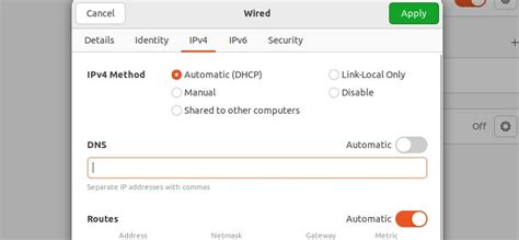 how to set a static ip address on ubuntu linux start