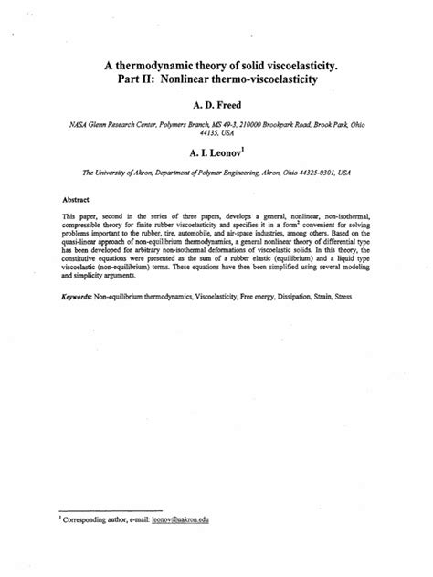 a thermodynamic theory of solid viscoelasticity part 2 nonlinear
