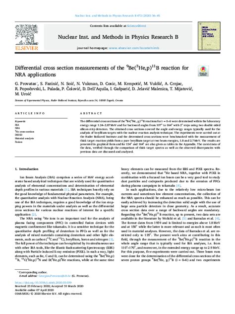Pdf Differential Cross Section Measurements Of The 9be 3he P 11b