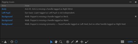 identify rigging issues and fix them