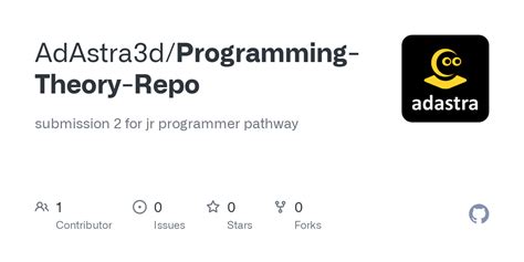 Github Adastra3dprogramming Theory Repo Submission 2 For Jr