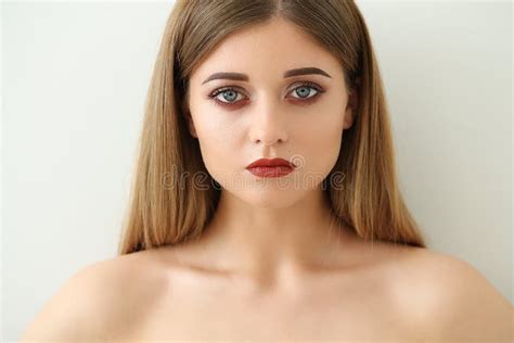 Beautiful Woman Stock Image Image Of Light Young Makeup 112669053