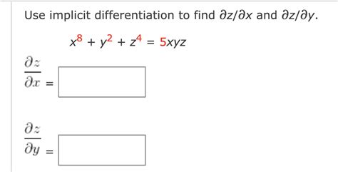 Use Implicit Differentiation To Find Delzdelx And