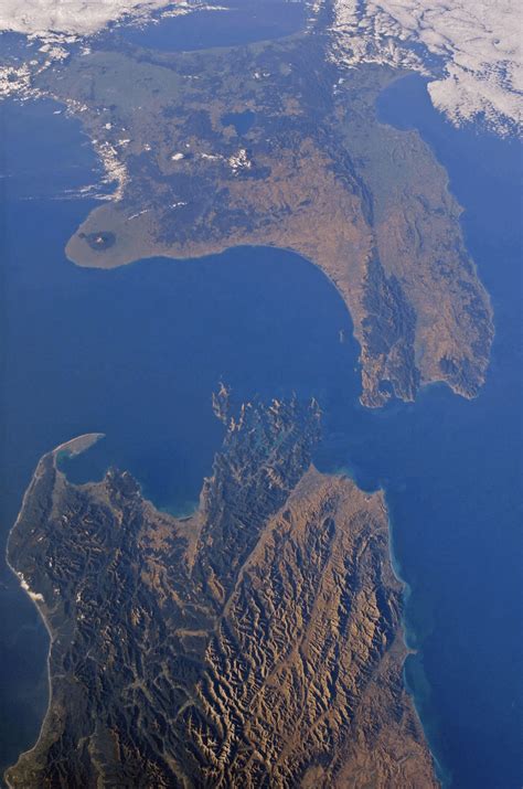 Cook Strait From International Space Station In 2003 Credit Astro