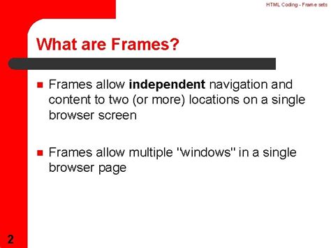 Kait Frames Html Coding Frame Sets What Are