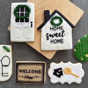 Housewarming Sugar Cookie Set New Home Sugar Cookies Realtor T Set