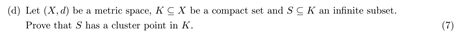 solved d let x d be a metric space k⊆x be a compact set