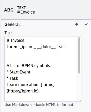 Allow Specifying Text View Content Via Feel Expression Issue Bpmn Io Form Js Github