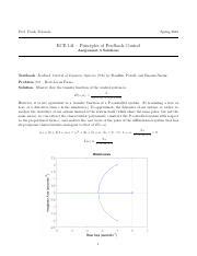 ECE Assignment Solutions Pdf Prof Paulo Tabuada Spring ECE Principles Of