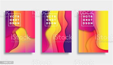 전단지 포스터 브로셔 타이포그래피 또는 기타 인쇄 제품을위한 다채로운 그라데이션 커버 템플릿 디자인 세트 0명에 대한 스톡 벡터 아트 및 기타 이미지 Istock