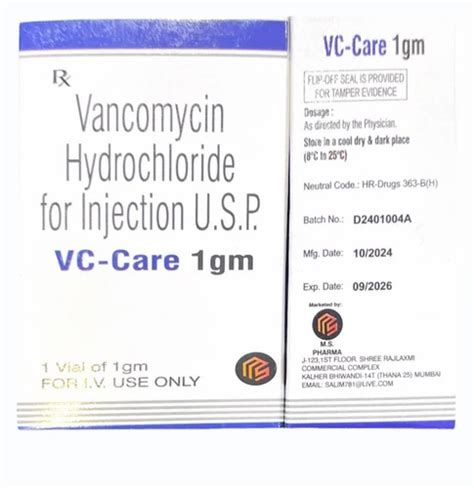 1gm Vancomycin Hydrochloride Injection At ₹ 180 Vial Vancomycin Injection In Mumbai Id