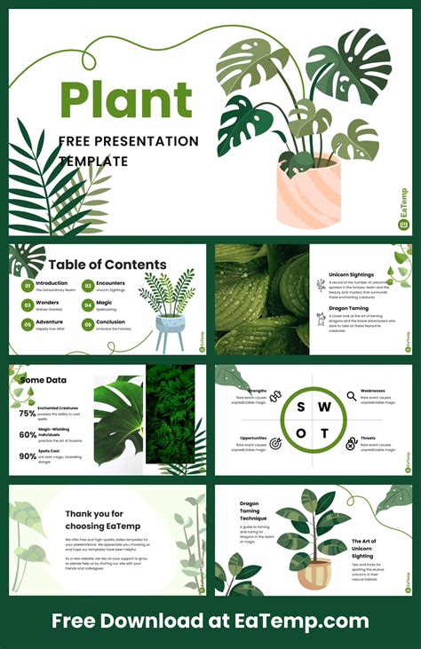 Plant Ppt Presentation Template Free Download
