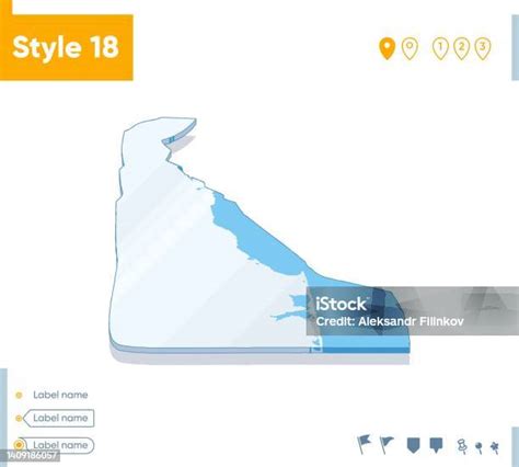 델라웨어 미국 물과 도로와 흰색 배경에 3d지도 그림자가 있는 벡터 맵입니다 0명에 대한 스톡 벡터 아트 및 기타 이미지 0명 강 경계 Istock