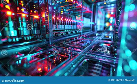 Illustration Of A Quantum Computer And Big Data Stock Photo Image Of Internet Cyberspace