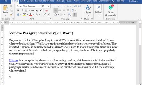 3 Ways To Remove Paragraph Symbol ¶ In Word Techcult