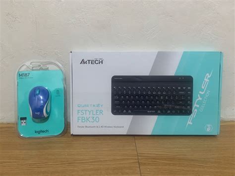 A4tech Wireless Quiet Keyboard And Logitech Wireless Mouse Computers