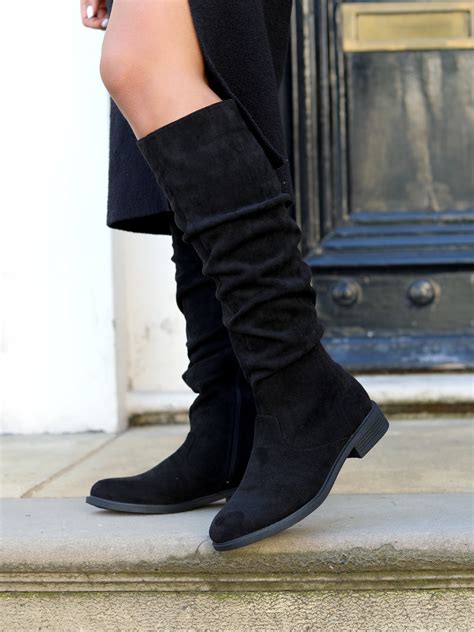 Flat Suede Boots