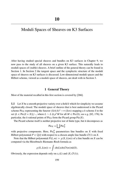 Moduli Spaces Of Sheaves On K3 Surfaces Chapter 10 Lectures On K3 Surfaces