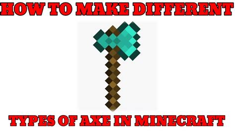 How To Make Different Types Of Axe In Minecraft 🪓 Youtube