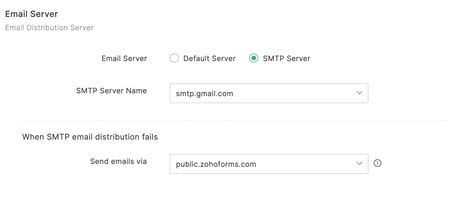 Smtp Server Configuration Admin Guide Zoho Forms
