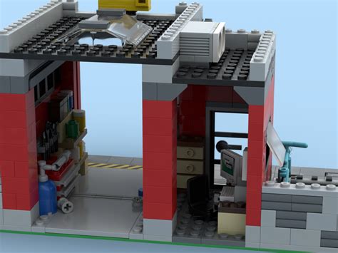 Lego Moc 215409 Car Repair Garage By Benvelor Rebrickable Build