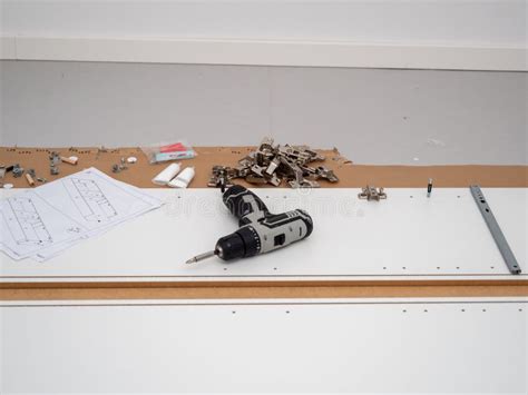 Assembly Of Furniture And Tools For Self Assembly Of Furniture On The