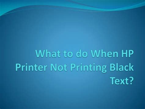 Ppt Why Hp Printer Not Printing Color Hp Printer Not Printing Anything Powerpoint