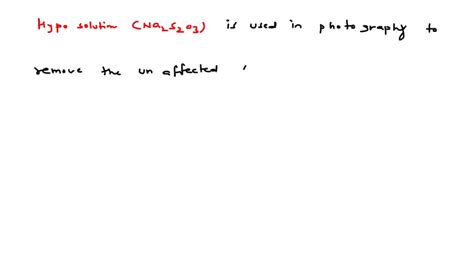 Solvedsodium Thiosulphate Is Used In Photography Because Of Its A