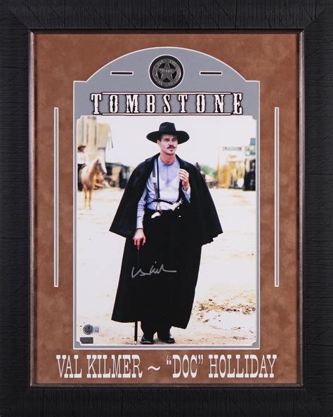 Val Kilmer Signed Tombstone Custom Framed Photo Beckett Pristine