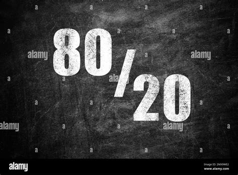 Pareto Principle Concept 80 20 Rule Representation On Chalkboard Stock