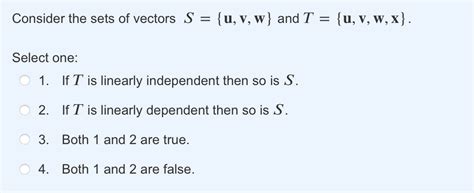 solved let a span u v and b span u v w which