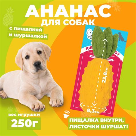 "Ананас" Грызак игрушка для собак крупных и средних пород из ...