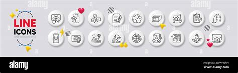 map vip phone and phone photo line icons for web app printing white
