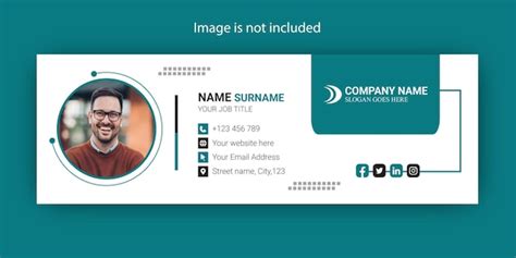 Premium Vector Minimalist Html Eps Mail Signature And Cover Design