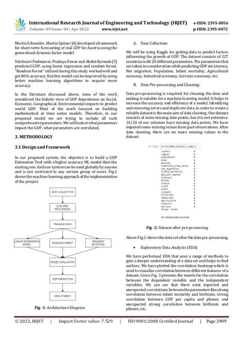 Gdp Prediction And Forecasting Using Machine Learning