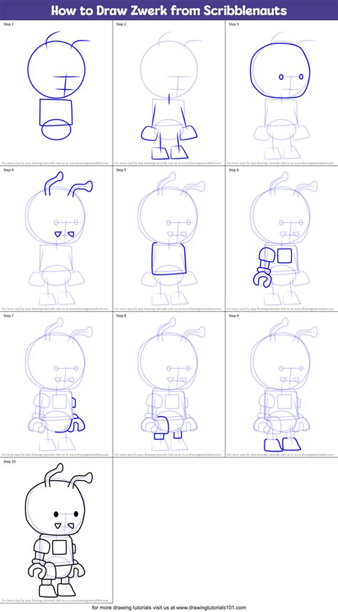 How To Draw Zwerk From Scribblenauts Scribblenauts Step By Step DrawingTutorials