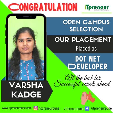 Itpreneur On Linkedin Dotnetdeveloper Itpreneurpune Placements