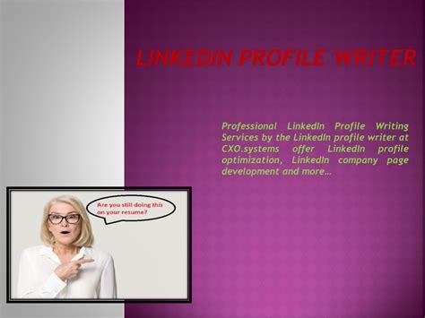 Ppt Linkedin Profile Writer Powerpoint Presentation Free Download Id 10673303