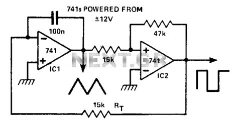 triangle square wave oscillator circuit next electronics