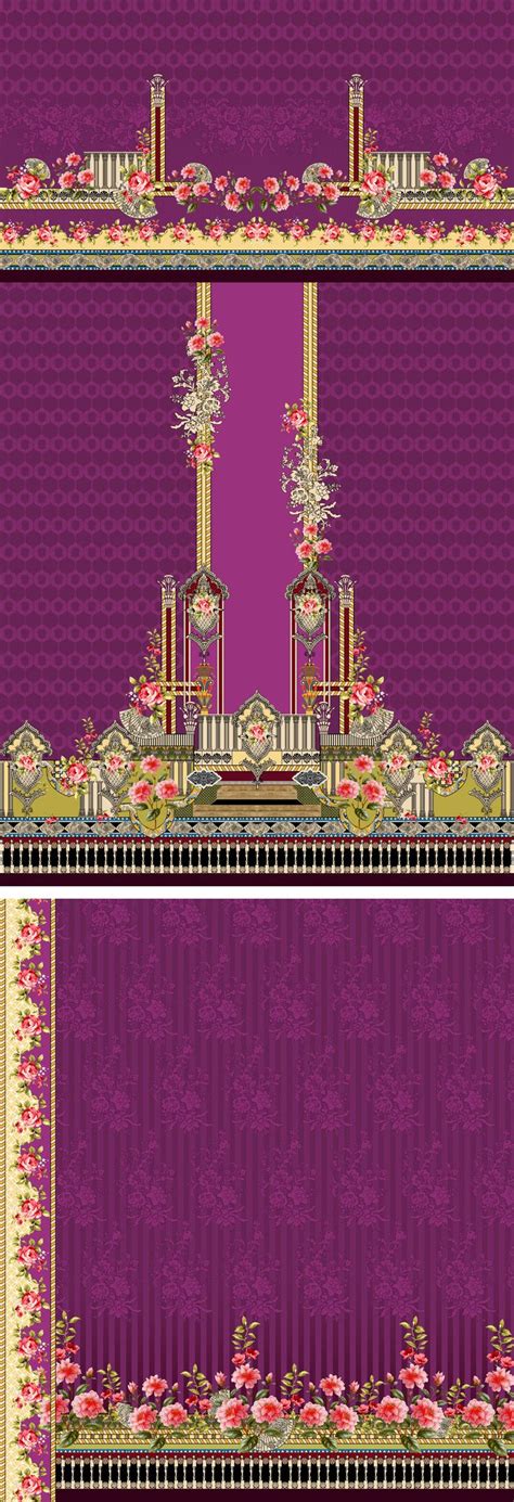 Pin By Ayesha Butt On Refrences Digital Print Fabric Design Seeds Boarder Designs