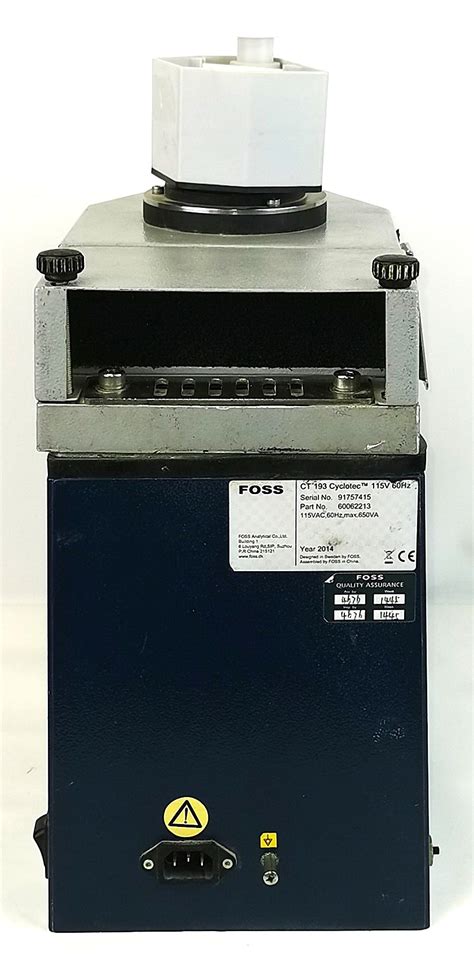 Used Sold Foss Ct 193 Cyclotec Sample Mill At Chemistry Rg Consultant Inc