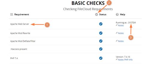 Basic Checks Filecloud Docs Server